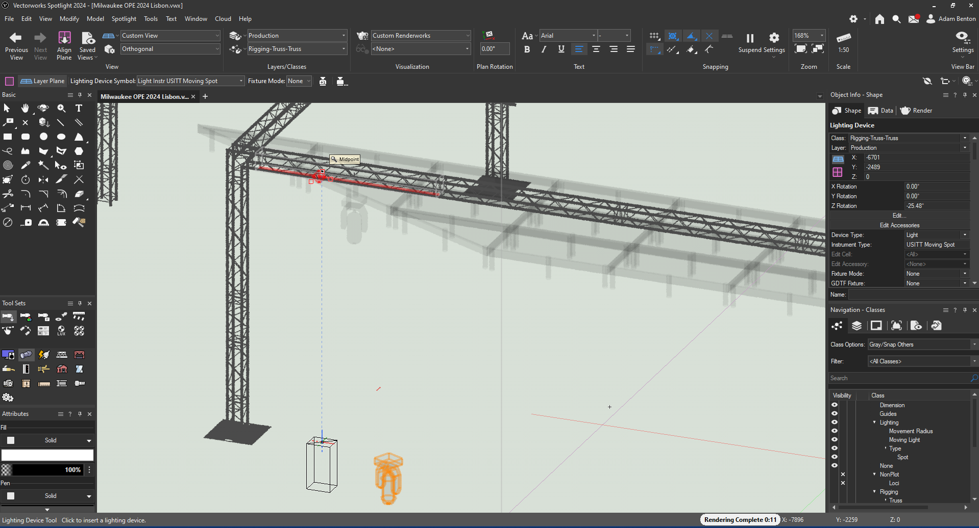 Spotlight - Lighting Devices on Truss - Troubleshooting - Vectorworks Community Board