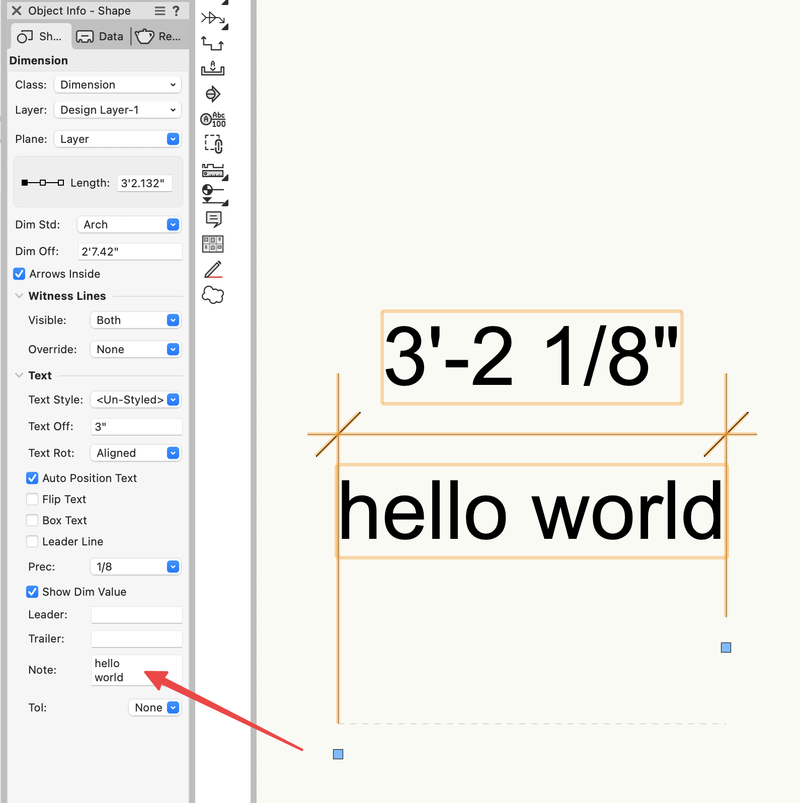 Adding text to a dimension - Architecture - Vectorworks Community Board