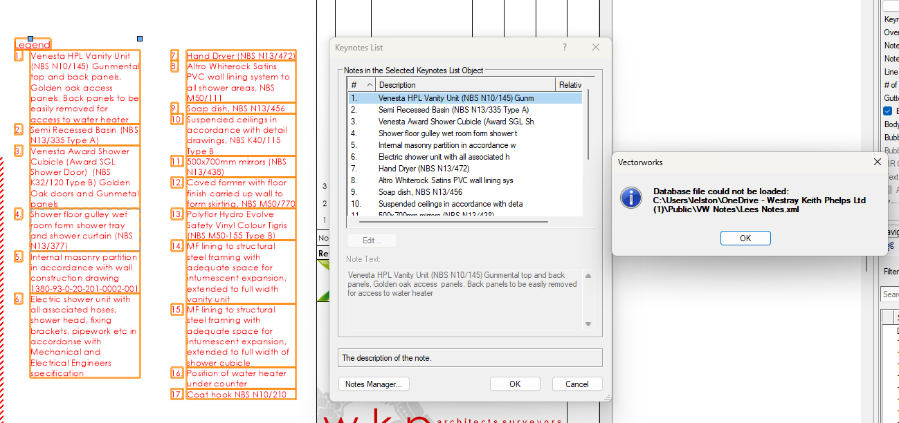 Callout note location in database - Troubleshooting - Vectorworks ...