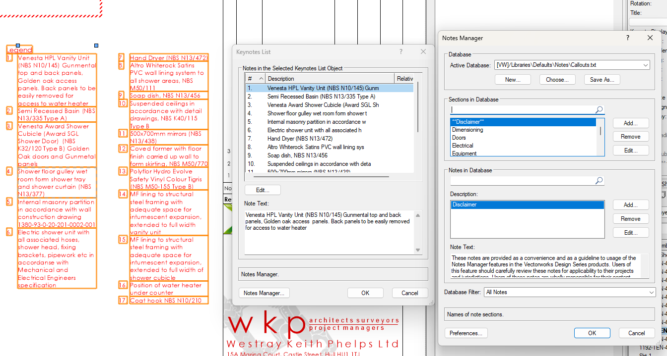 Callout note location in database - Troubleshooting - Vectorworks ...