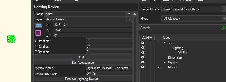 Classes not appearing on Lighting Device when adding - Entertainment - Vectorworks Community Board