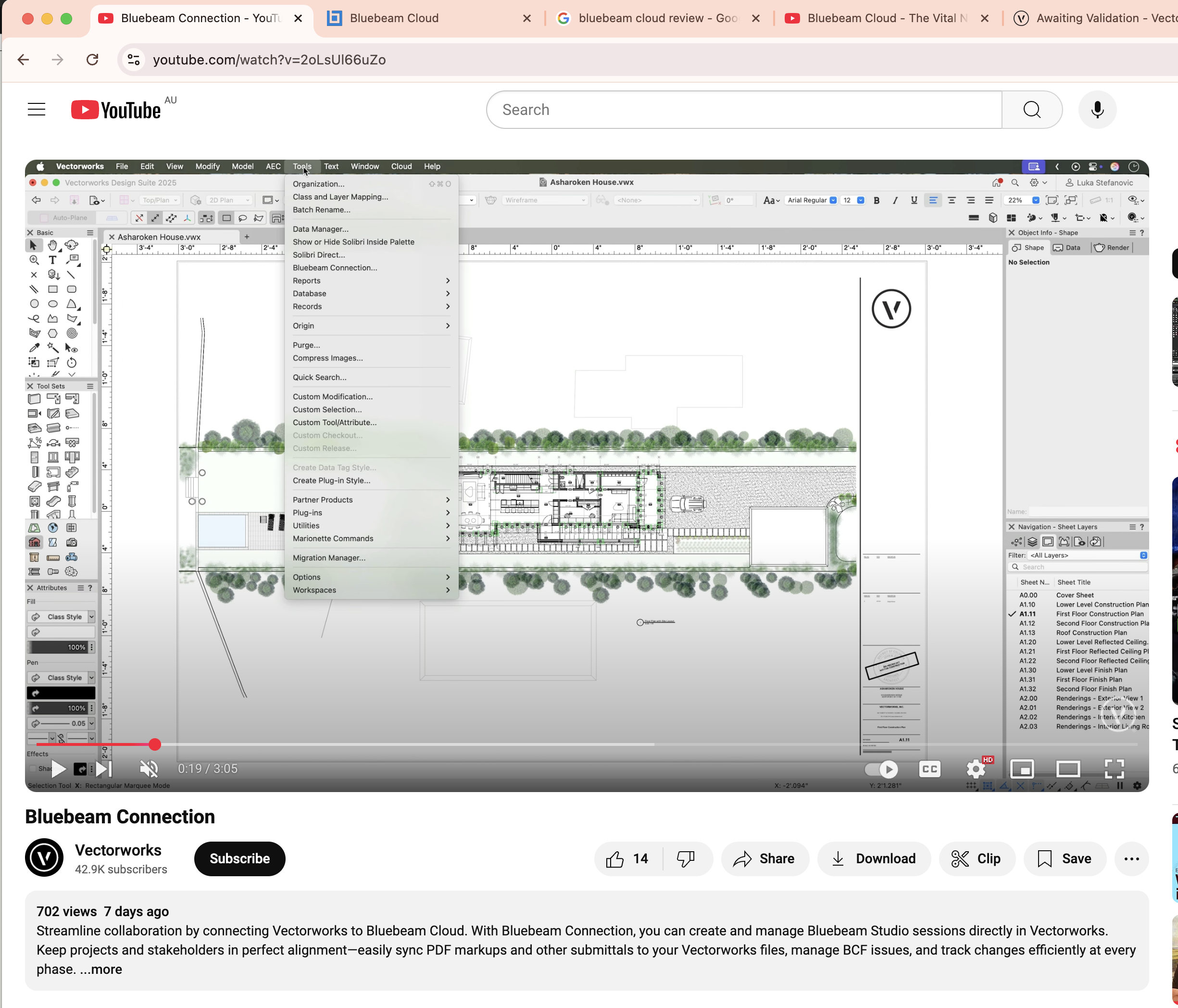 Vectorworks Bluebeam Connection - how do I test it without an active ...