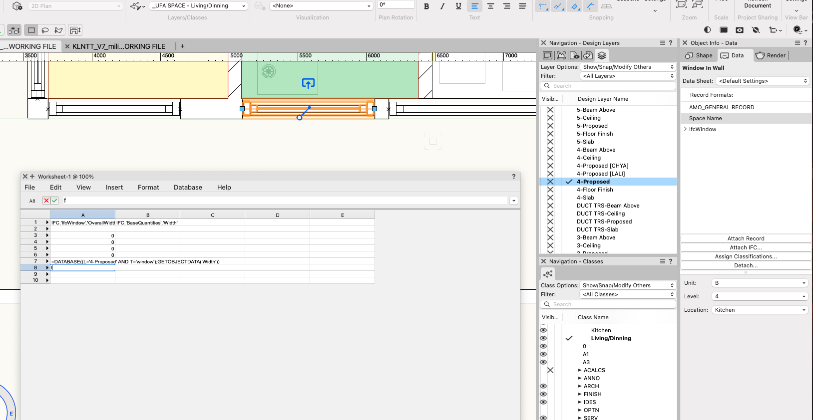 Help With Reporting Ifc Window Width In Vectorworks Worksheet Based On Layer And Record Criteria