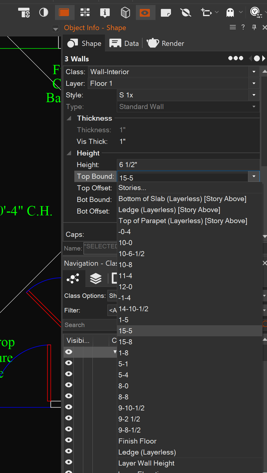 Disorderly story elevations in the OIP - Architecture - Vectorworks ...
