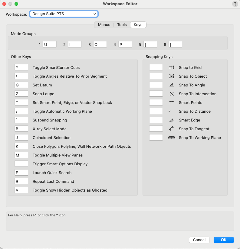 Missing Snapping Palette ... - Workflows - Vectorworks Community Board