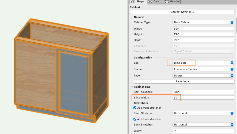 Cabinets / Corner Build w/ Face Material customizations? - Architecture ...