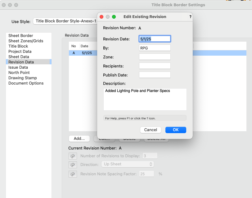 Revision Bubble and Revision Table in Title Block - Troubleshooting - Vectorworks Community Board