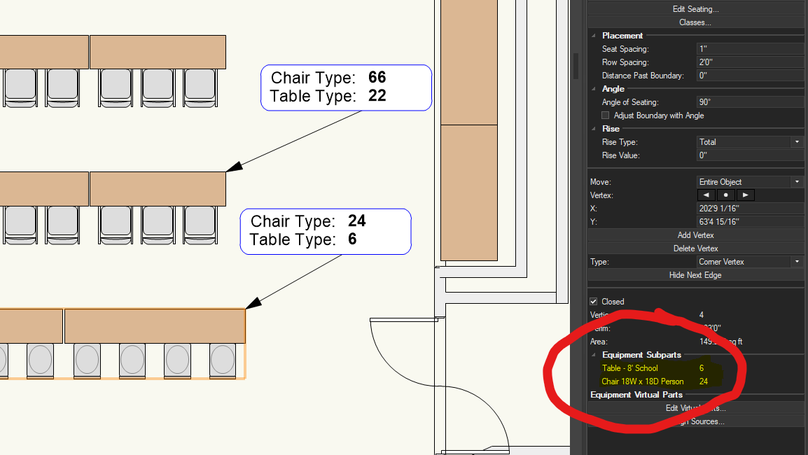 Trying to get symbols used in the Seating Section tool, to show in a ...