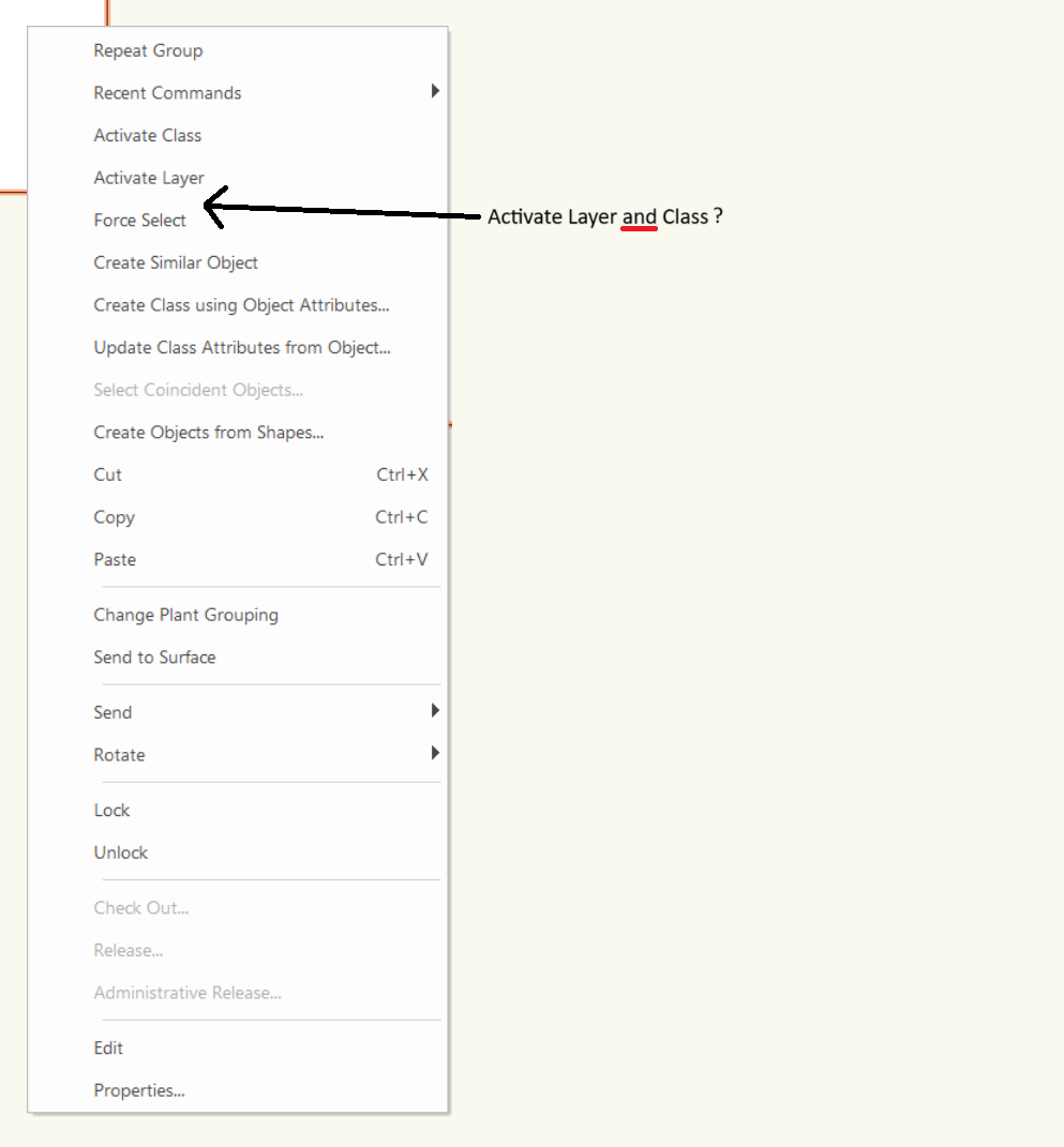 Activate Layer AND Class option in the context menu..? - Workflows - Vectorworks Community Board
