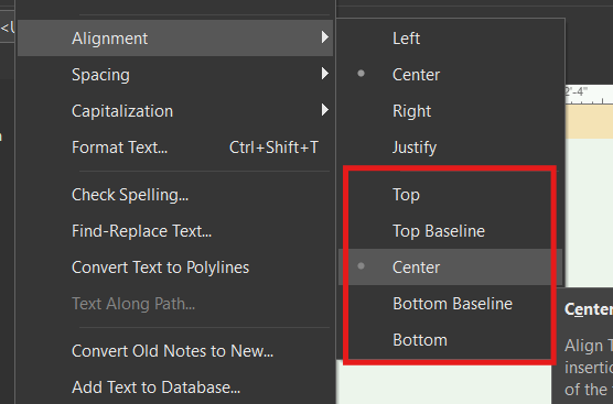 Add Vertical Text alignment buttons to the View Bar text items. - Wishlist - Feature and Content ...