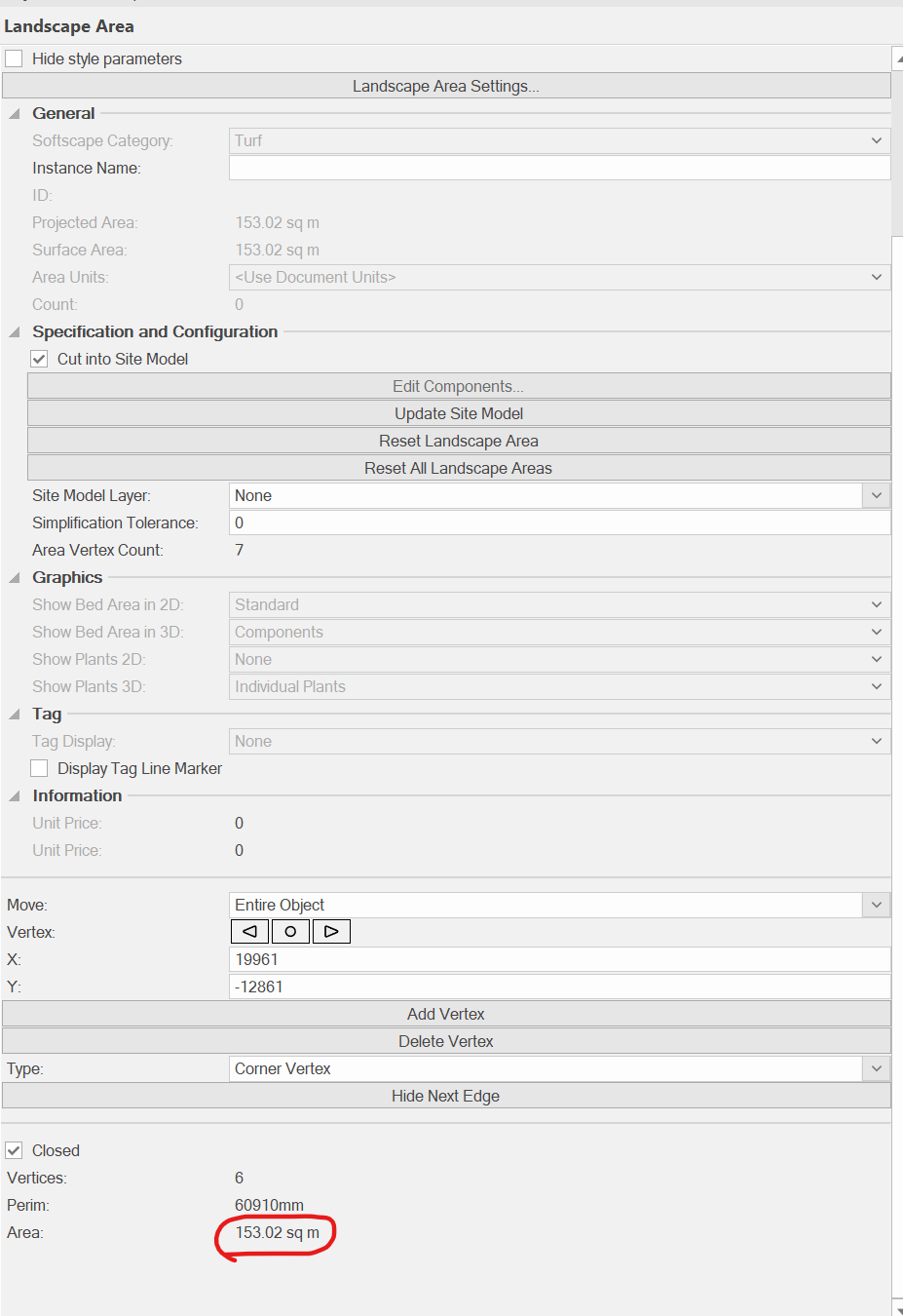 Generate surface area calculation on one side - Troubleshooting - Vectorworks Community Board