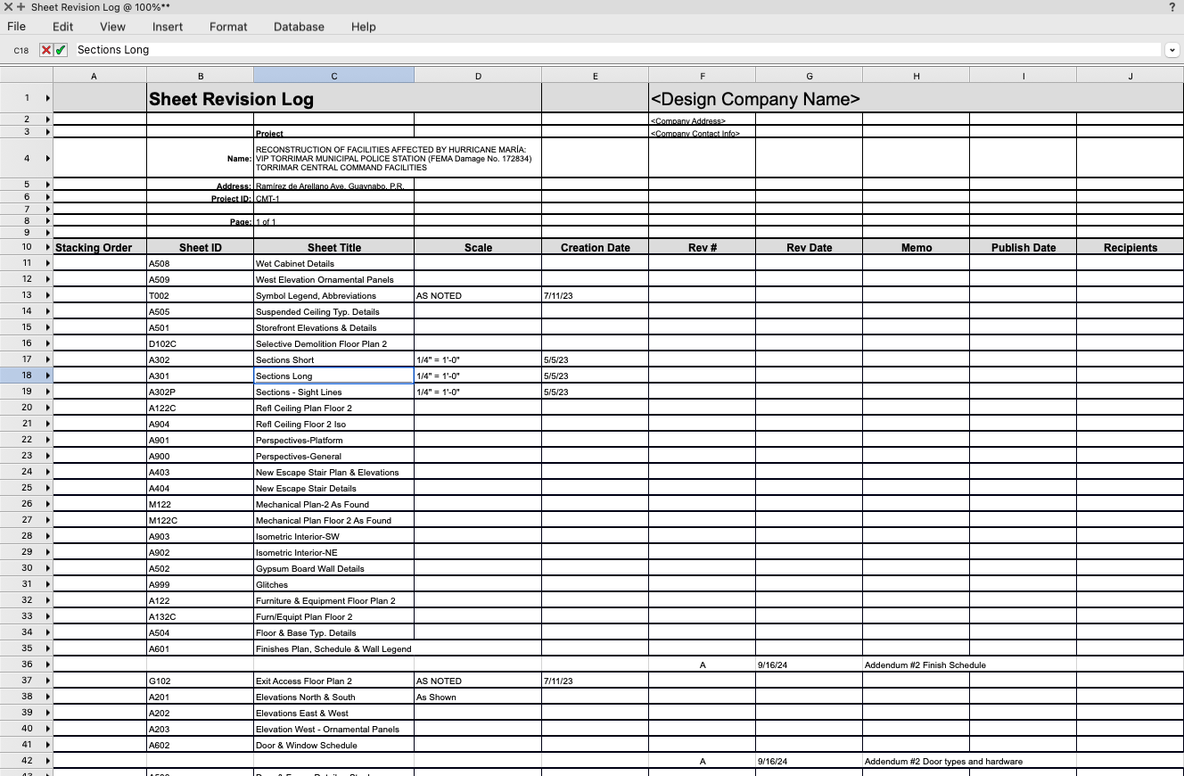 Sheet Revision Log, how to order sheets? - Troubleshooting ...