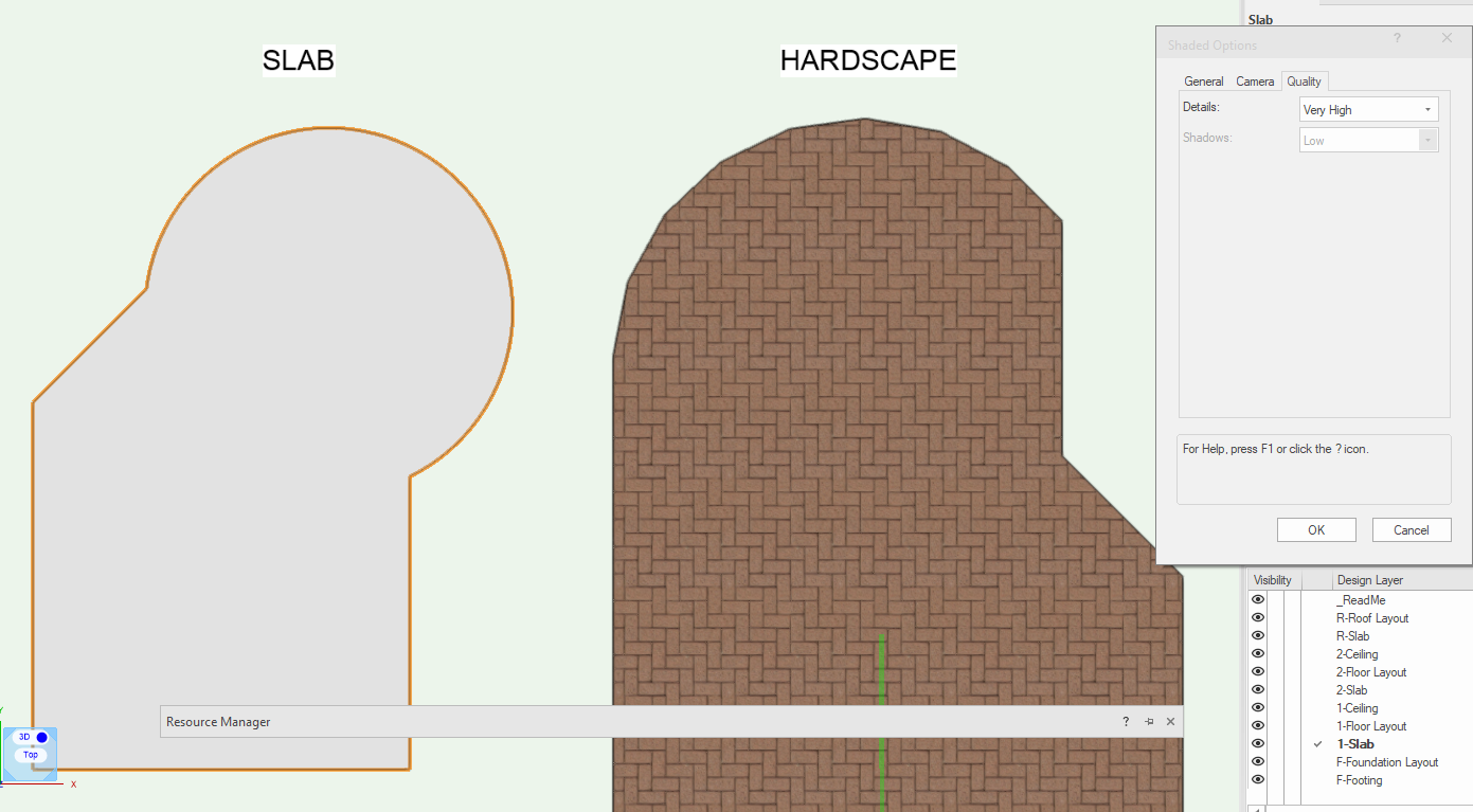 Hardscape low quality polygonal curve - Architecture - Vectorworks ...