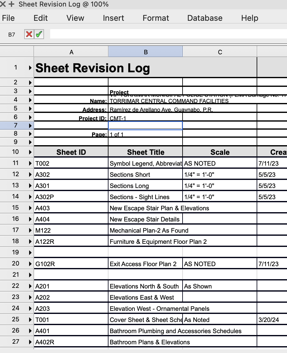 Sheet Revision Log, how to order sheets? - Troubleshooting ...