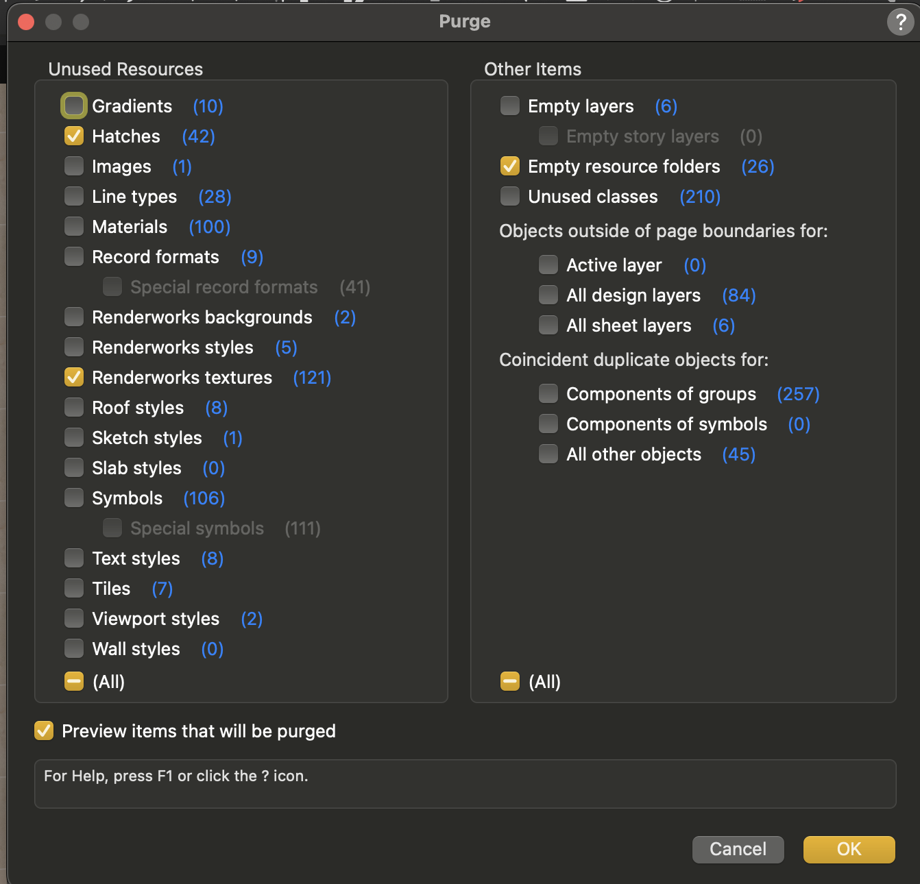 Purge command and Textures - General Discussion - Vectorworks Community ...