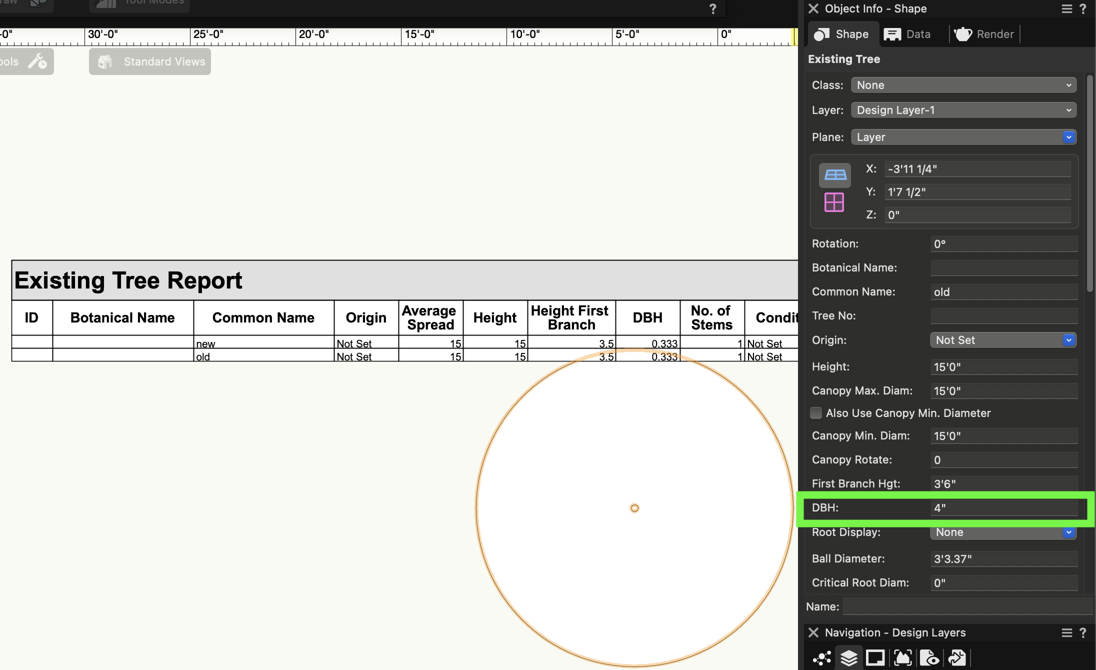 Existing Trees Sizing - Site Design - Vectorworks Community Board