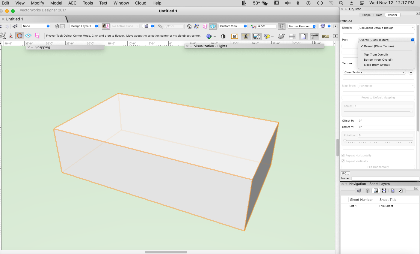 Extruded object texture on faces - Rendering - Vectorworks Community Board