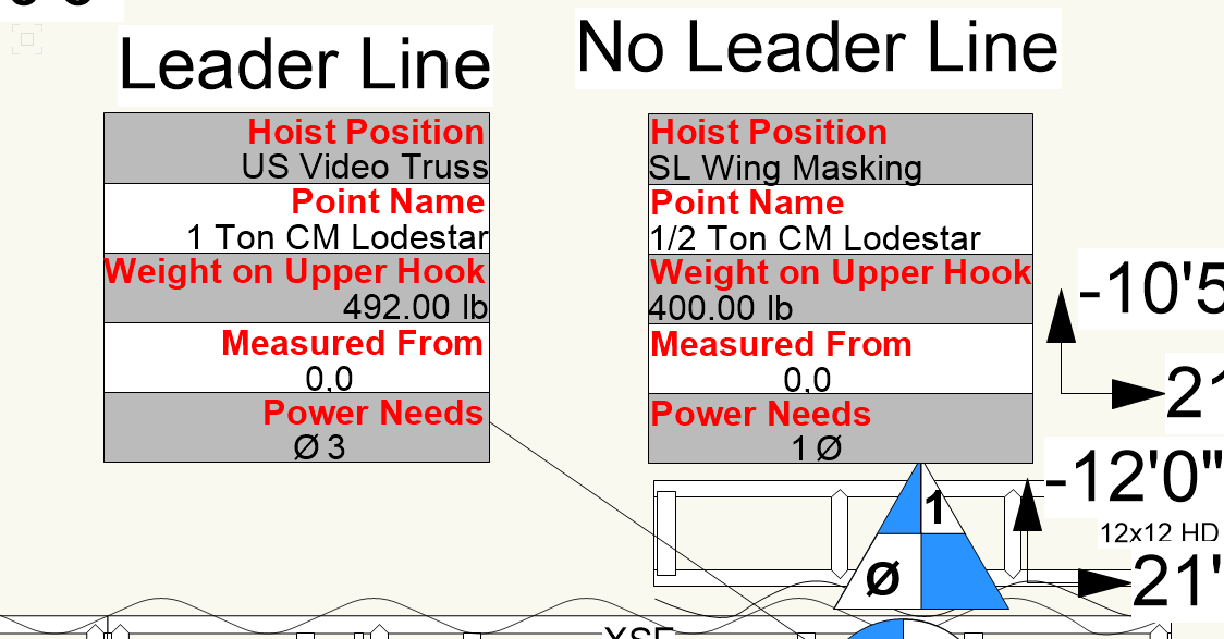 Data Tag Flips with leader line enabled - Entertainment - Vectorworks ...