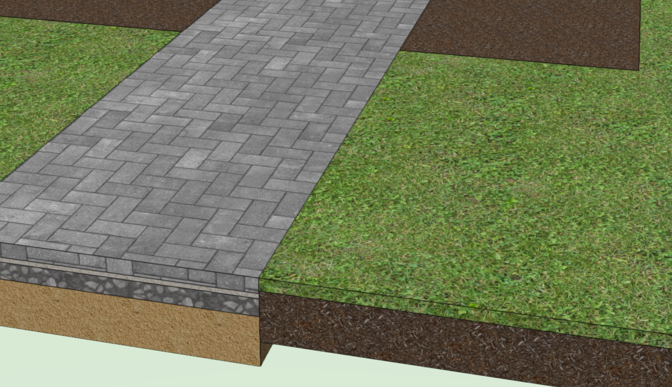 Hardscape / landscape area - Volume visual effect - Site Design ...