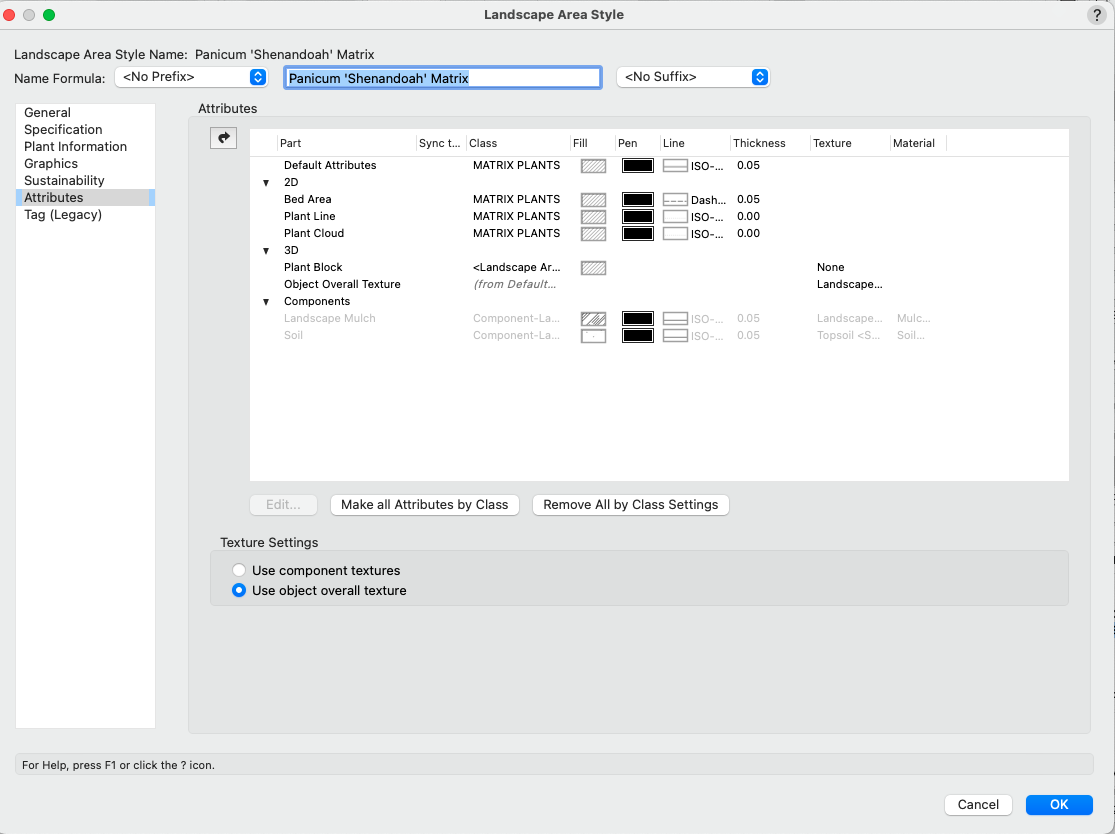 Vectorworks Landmark 2026 - Adding Landscape area hatch (2D Attributes ...